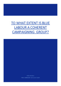 To what extent is Blue Labour a coherent campaigning group ...